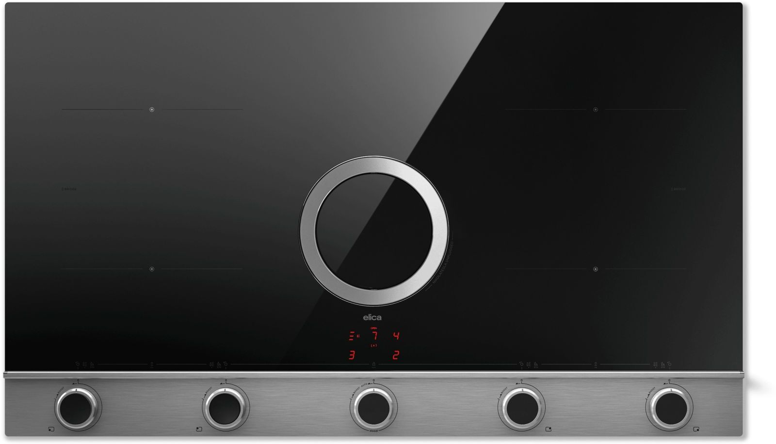 Elica NT-UNP-EVO-SS | Venting Hob | Black / Stainless Steel